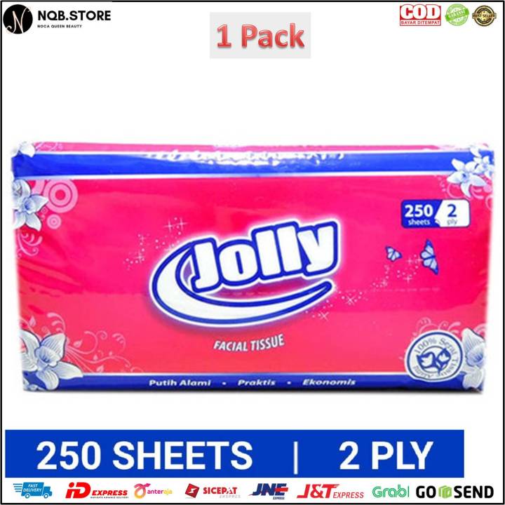 Tisu JOLLY Facial Tissue 250 Sheet 2 Ply Original 250s Lembar Tissu ...