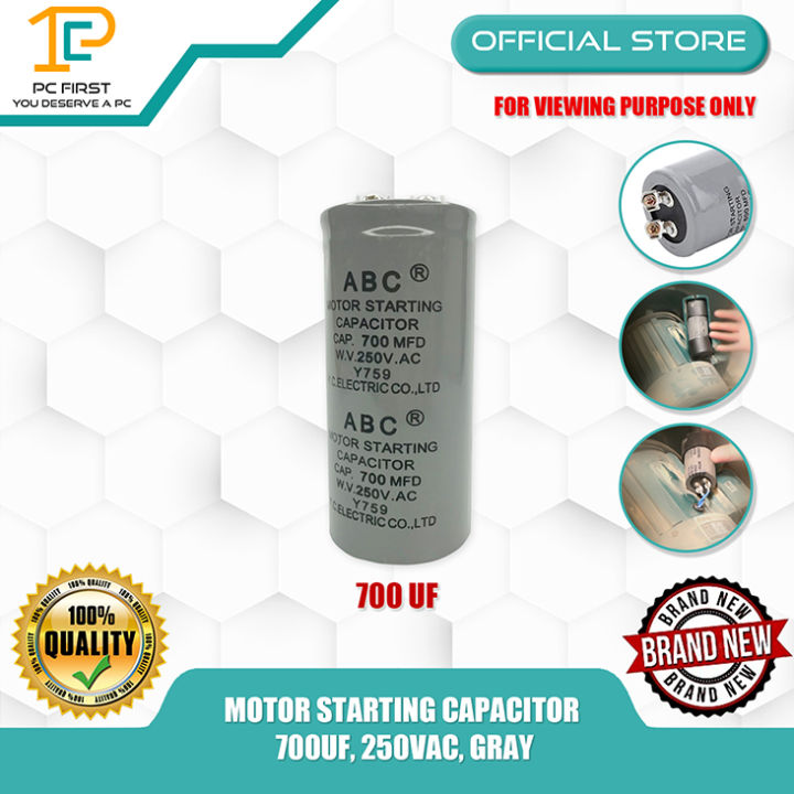 MOTOR STARTING CAPACITOR 700UF, 250VAC, GRAY | Lazada PH