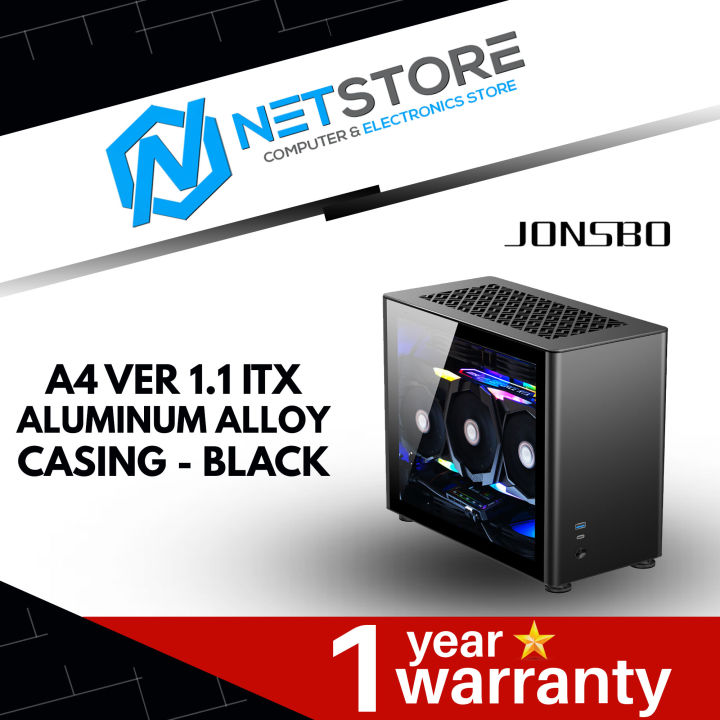 JONSBO A4 VER 1.1 ITX ALUMINUM ALLOY CASING - BLACK - J-CA-A4-BK | Lazada
