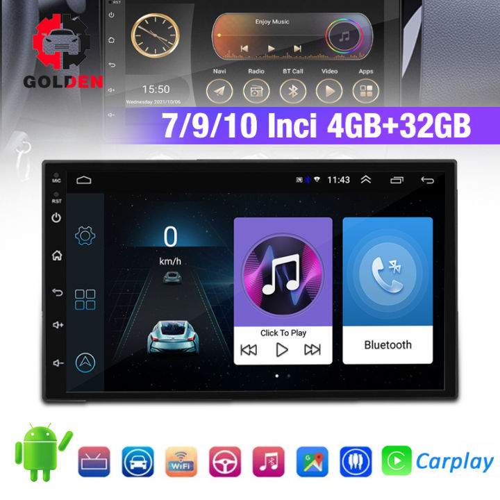 7/9/10 Inci 2 Din Head Unit Android 10 Inch Skeleton Double Din ...