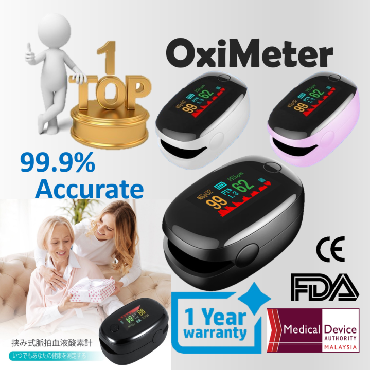Original Finger Pulse Oximeter Accurate & Fast Spo2 Reading Oxygen ...