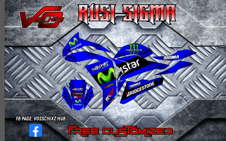 Decals, Sticker for Rusi Sigma 250 Movistar | Lazada PH