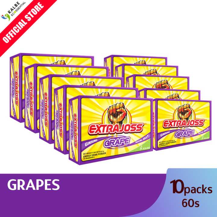 Extra Joss Energy Drink - Grape Flavor 10 Packs (60 Sachets) | Lazada PH