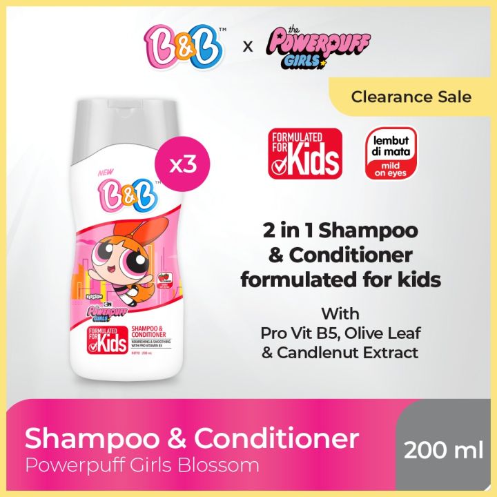 (Clearance Sale) B&B Powerpuff Girls Shampoo & Conditioner - Blossom ...