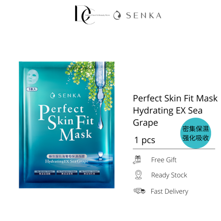 SENKA Perfect Skin Fit Mask Hydrating EX Sea Grape 1pcs (Sheet Mask ...