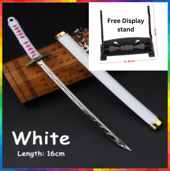 Sword Keychain + Stand One Piece Roronoa Zoro Swords Wado Ichimonji ...