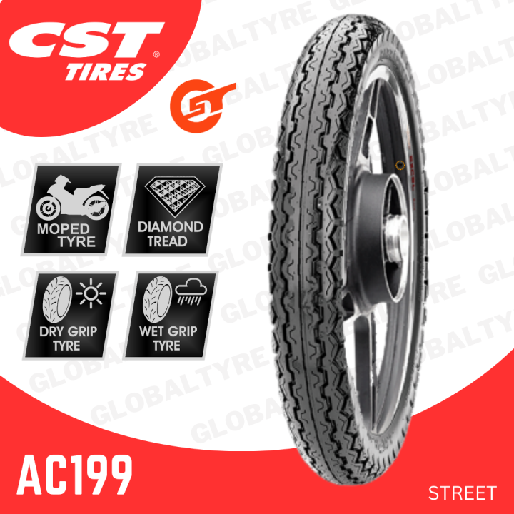 TAYAR CST AC199 MOPED/STREET TIRE EX5 WAVE KRISS MV135 ARIO SHOGUN ...