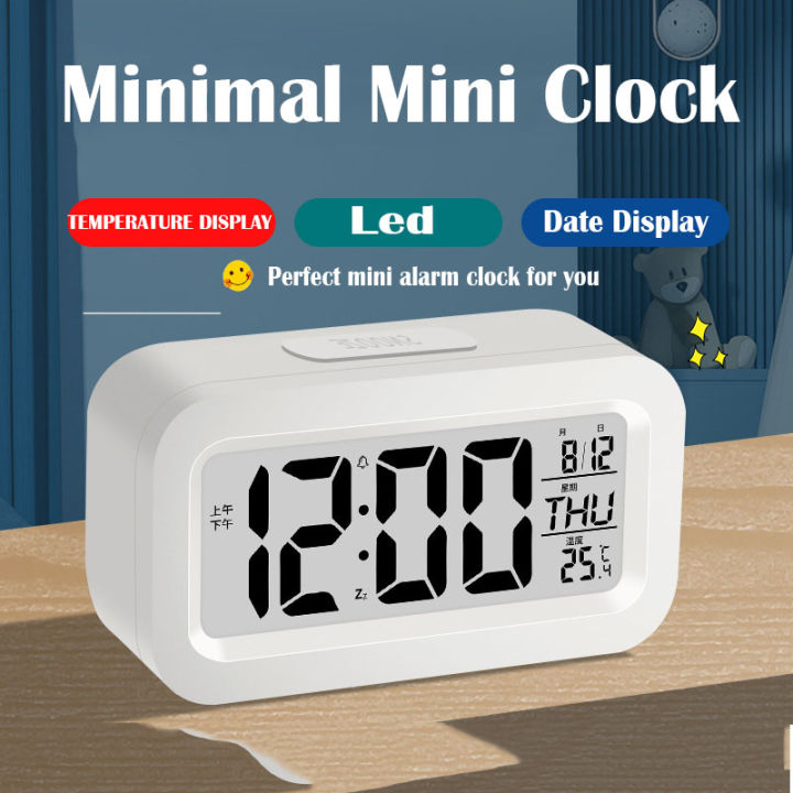 COD Digital Backlight LED Display Table Alarm Clock Snooze Thermometer ...