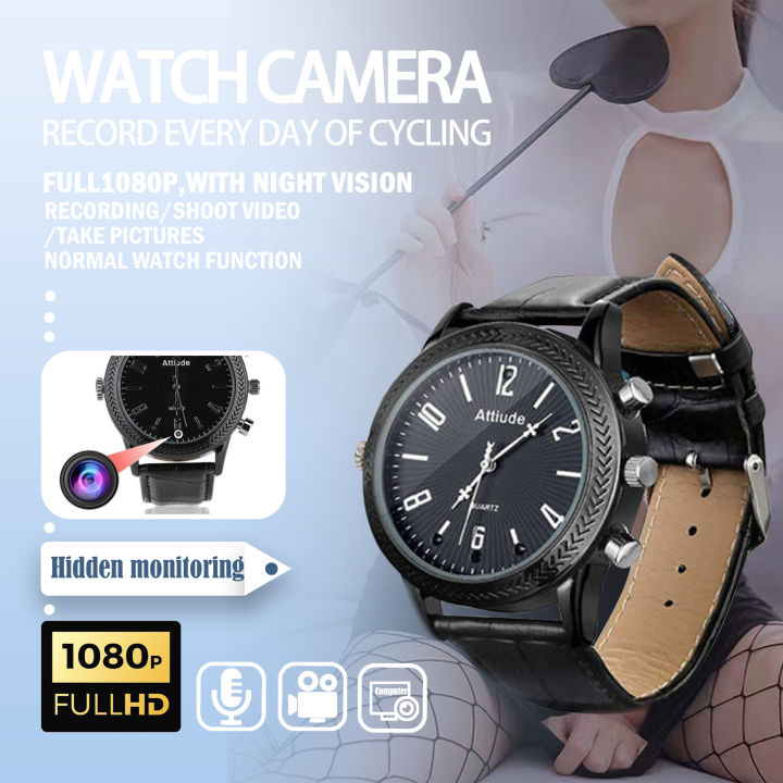 HD 1080P watch camera Mini camera hidden camera with night vision video ...