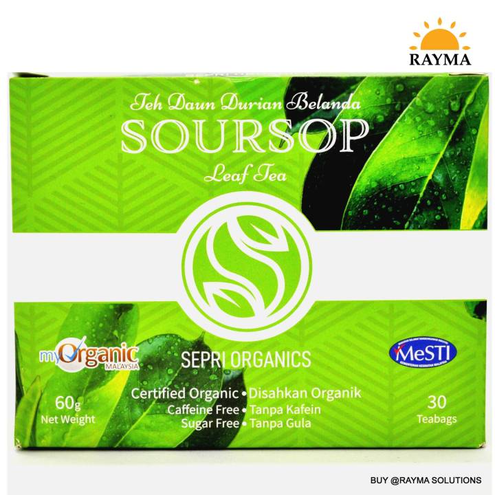 SEPRI ORGANICS Soursop Leaf Tea, 60g, 30 Teabags | Lazada