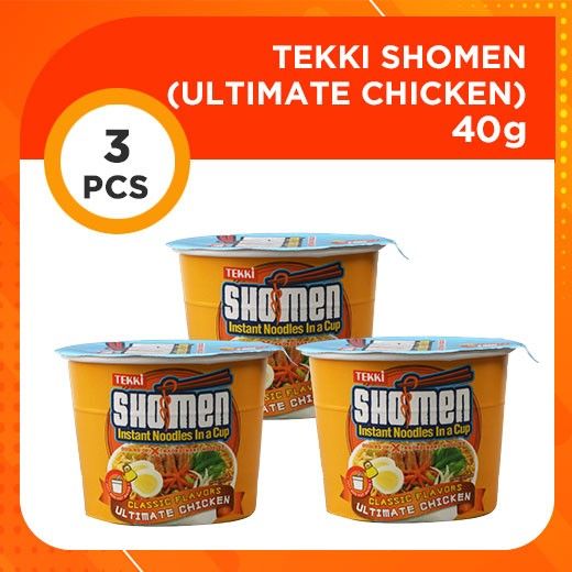 Tekki Shomen Instant Cup Noodles Ultimate Chicken Flavor ( 40g x 3pcs ...