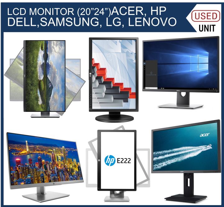 Samsung , Acer,DELL , HP , LG , LENOVO, Viewsonic , LED / LCD 20 - 24 ...