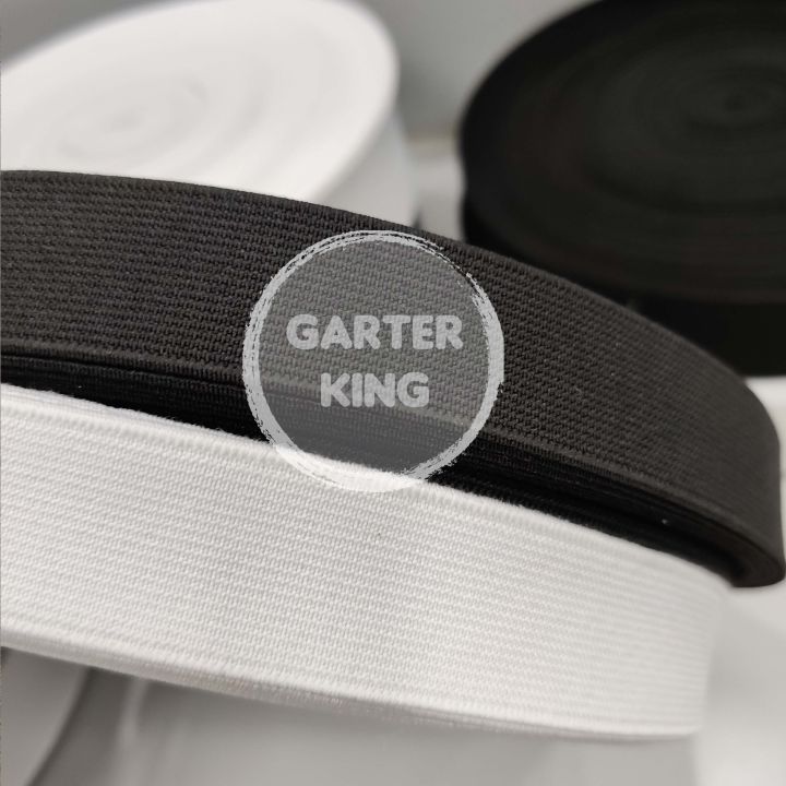 1 INCH LOOM GARTER 36 yards per roll THICK - WHITE AND BLACK | Lazada PH