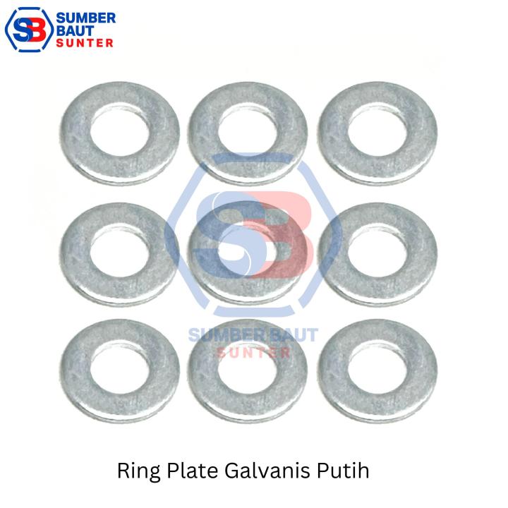 M10 Ring Plat Galvanis Putih WP Washer Plate 10mm | Lazada Indonesia