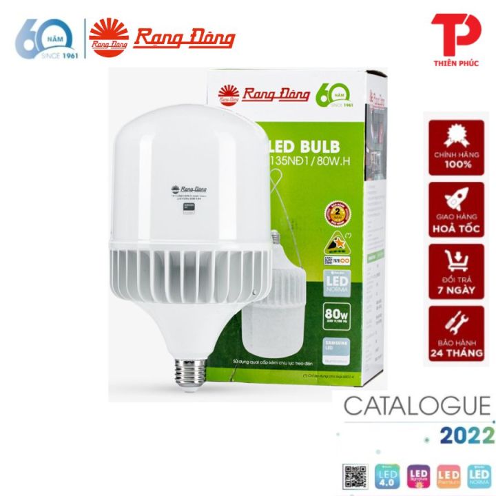 Bóng đèn LED Rạng Đông BULB Trụ Nhôm 80W - Model: LED TR140NĐ.80W.H ...