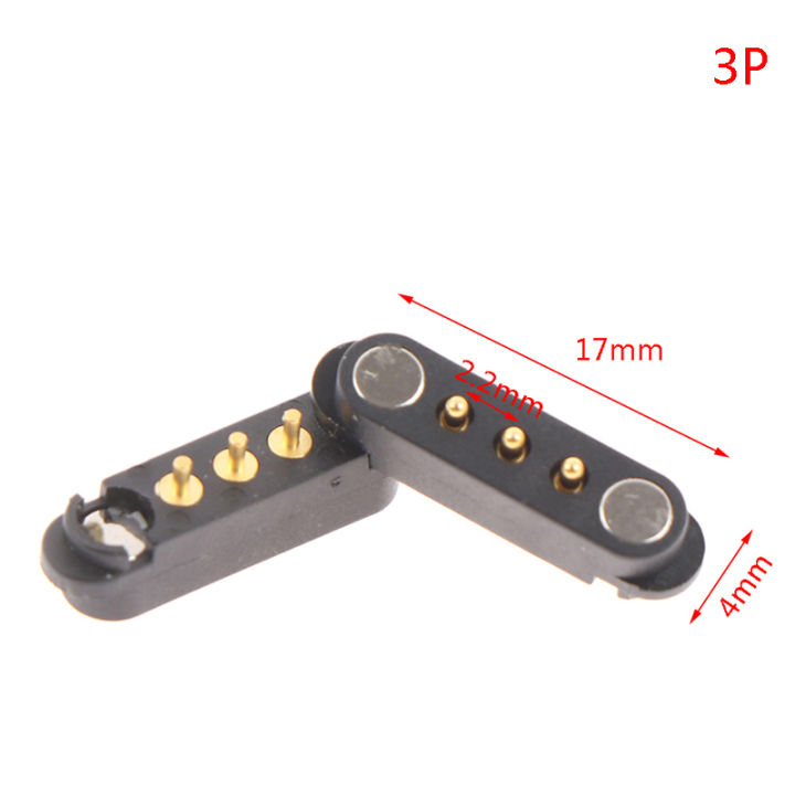 Newdv2 1คู่ Magnetic Pogo Pin Connector 2P 3P 4P 2.5Mm Spring Loaded DC ...