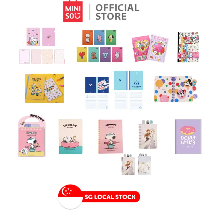 MINISO Book Collection/A5,A6,B5 Books (BT-21 Collection/Minions/ Disney ...
