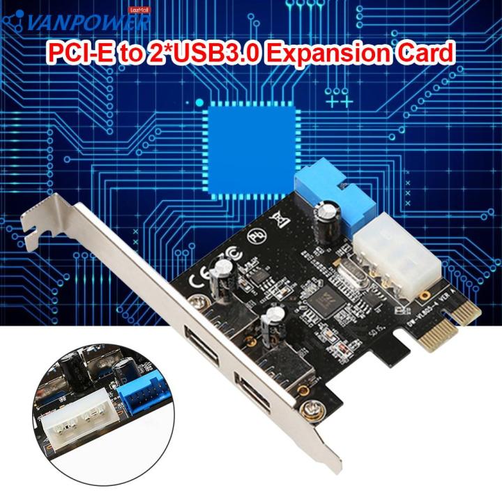 USB 3.0 PCI-E Expansion Card Adapter 2 Ports USB Hub 20pin PCI Express ...
