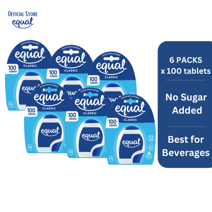 Equal Classic Tablets 100s x 6 packs - Sweetener Tablets, Sugar ...