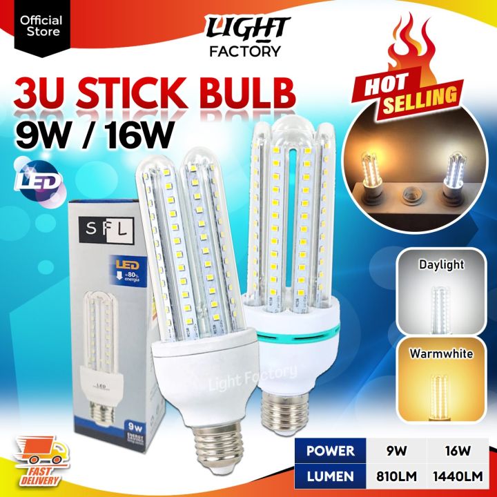 LED BULB 9W / 16W 3U E27 Bulb Daylight/Warmwhite || LED Corn Bulb 12W ...