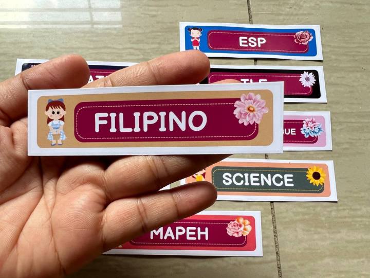 Sticker label for notebook back to school subject and name personalized ...