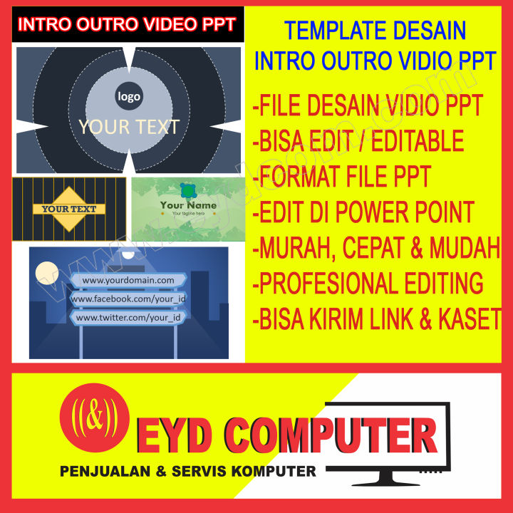 DESAIN INTRO OUTRO EDITING VIDEO PPT KOLEKSI TEMPLATE DESIGN GRAFIS ...