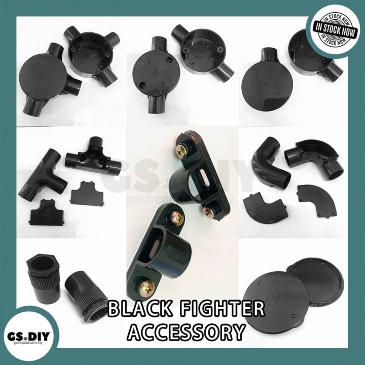 🎞️2Pcs🎞️PVC 20/25mm BLACK PVC Electrical Conduit Box Fitting ...