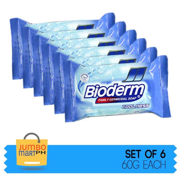 BIODERM COOLNESS GERMICIDAL BATH SOAP 60G / SET OF 6 | Lazada PH