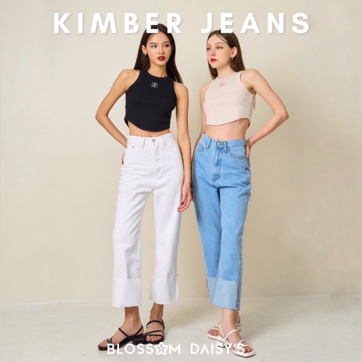 (ล้อตใหม่พร้อมส่งแล้วค่ะ มีสีขาวมาใหม่!!) - KIMBER JEANS กางเกงยีนส์ทรง ...