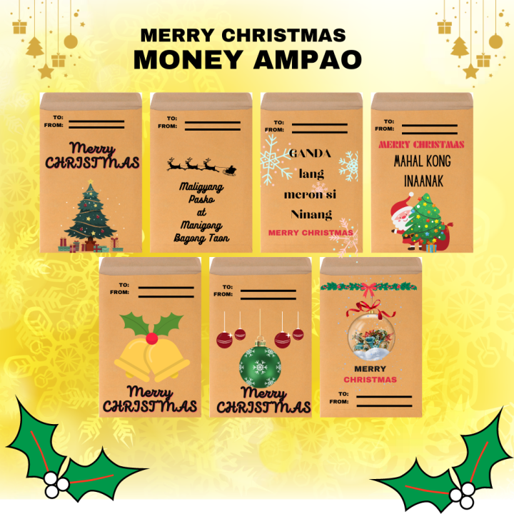 Christmas Personalize AngPao Ampao Money Envelope with message for ...