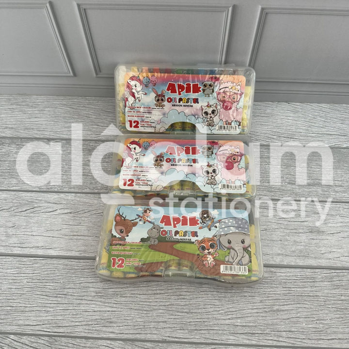 AlQolam SATU SET ( 12 WARNA ) Oil Pastel Crayon Apik 12 Warna | Lazada ...