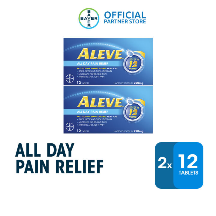 [Bundle of 2] Aleve Fast Acting 12 hours Anti-inflammatory Pain Relief ...