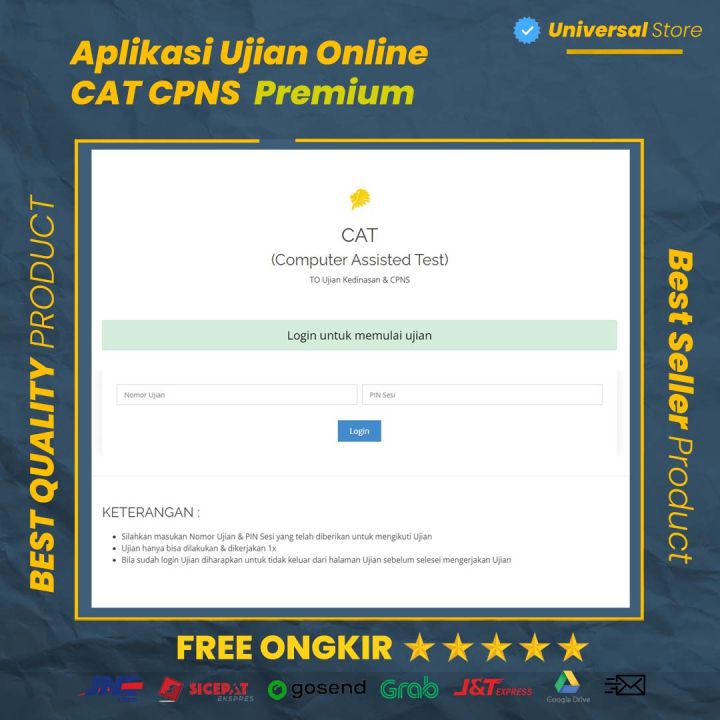 Source Code Aplikasi Ujian Online CAT CPNS Berbasis Web Premium Lifetime | Lazada Indonesia