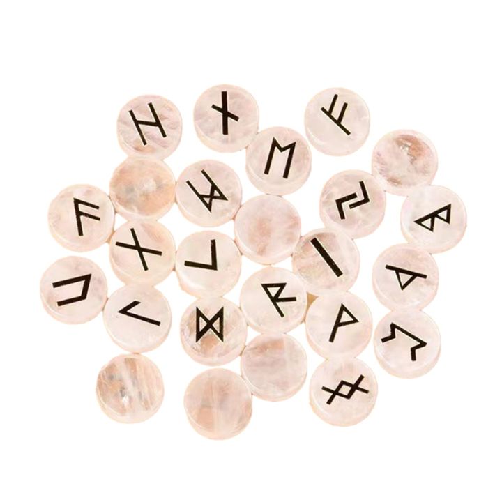 25Pcs Jadestone Runes Set,Viking Rune Symbols for Divination & Fortune ...