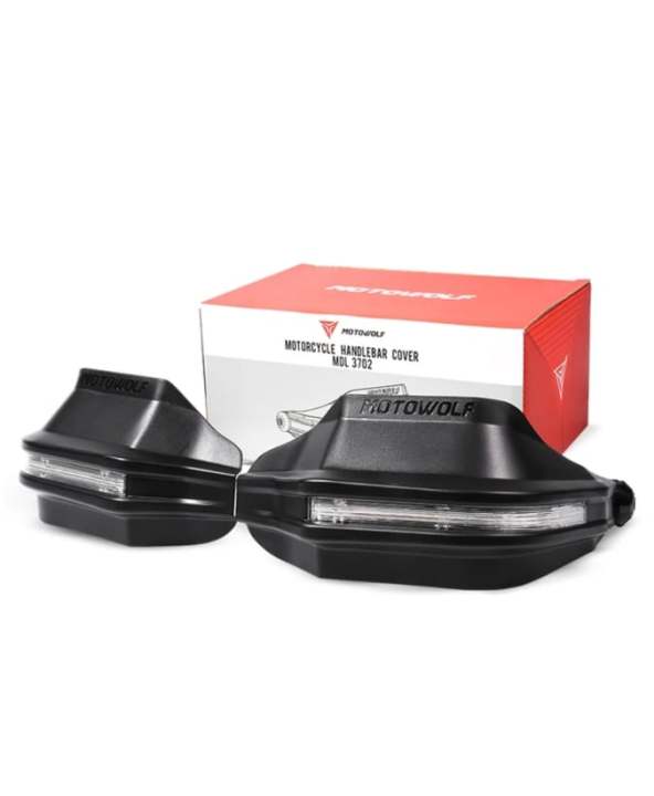 MOTOWOLF Handlebar Windshield Handguard Handguards MDL 3702B with LED ...