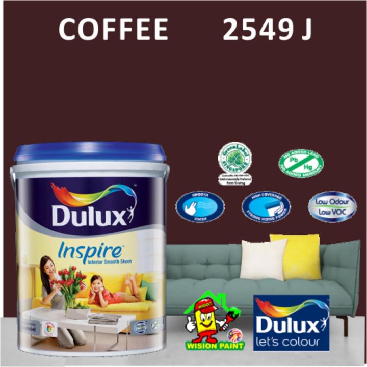 2549J COFFEE ( 1L ) DULUX INSPIRE INTERIOR SMOOTH SHEEN PAINT | Lazada
