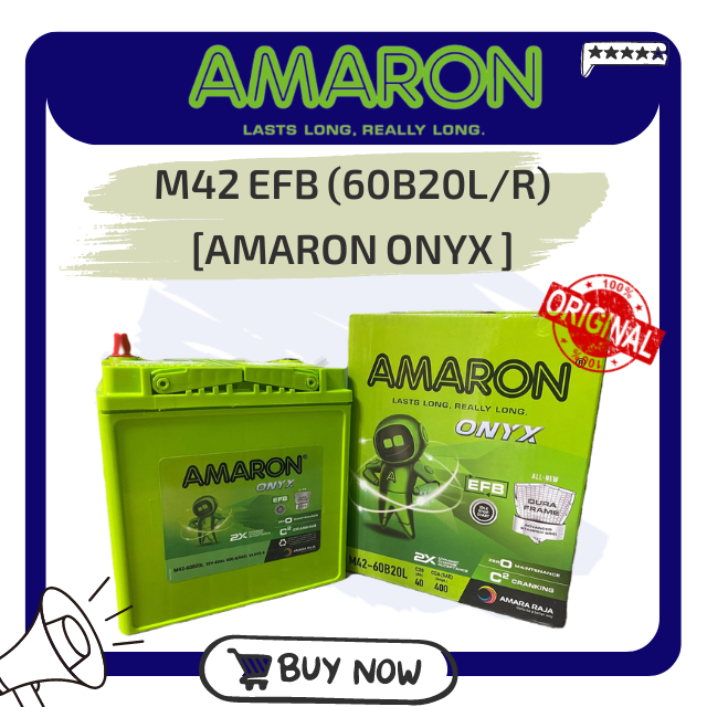 M42(60B20L/R) Amaron ONYX Start Stop Car Battery | Lazada