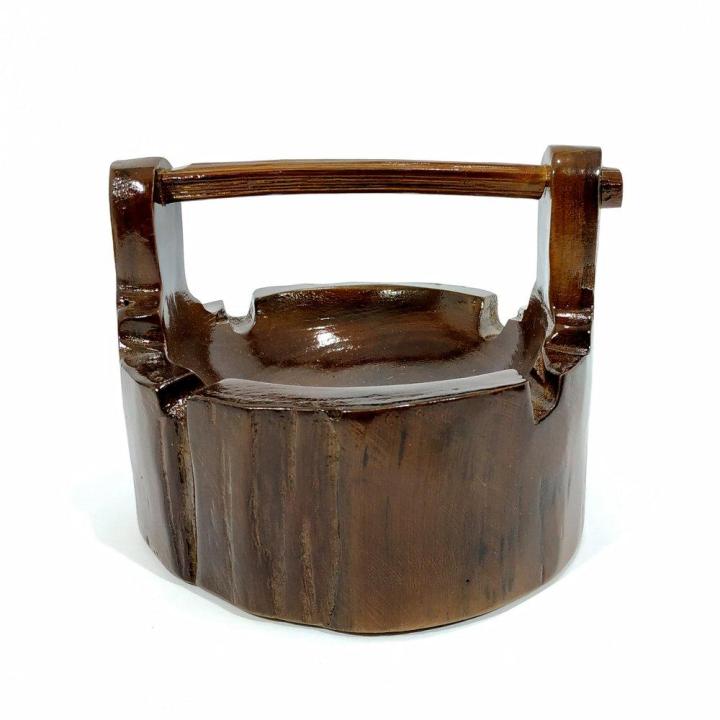 Asbak Rokok Kayu Jati Pahat Model Ember Gayung Sumur Timba Klasik ...