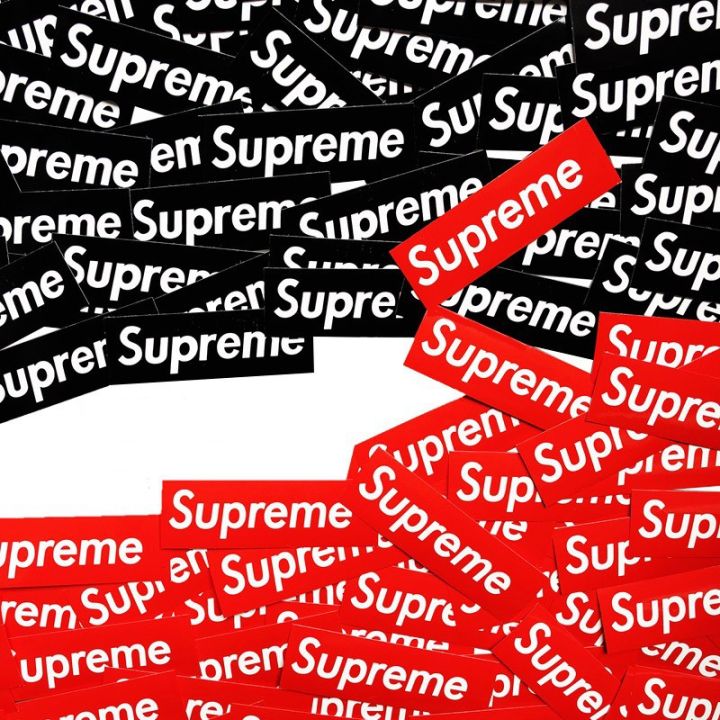 💥พร้อมส่ง💥50ชิ้น Sup Supreme สีแดง 25 ชิ้น สีดำ 25 ชิ้น sticker สติกเก ...