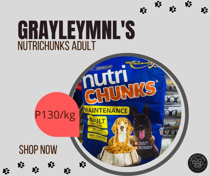 Nutrichunks Adult Dog Food -1KG repacked | Lazada PH