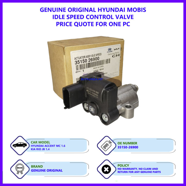 Hyundai Accent MC 1.6 / Kia Rio JB 1.4 / Hyundai Getz 1.4 Genuine ...