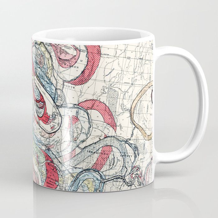 Mug Kopi Peta Vintage yang Indah dari Sungai Mississippi | Lazada Indonesia