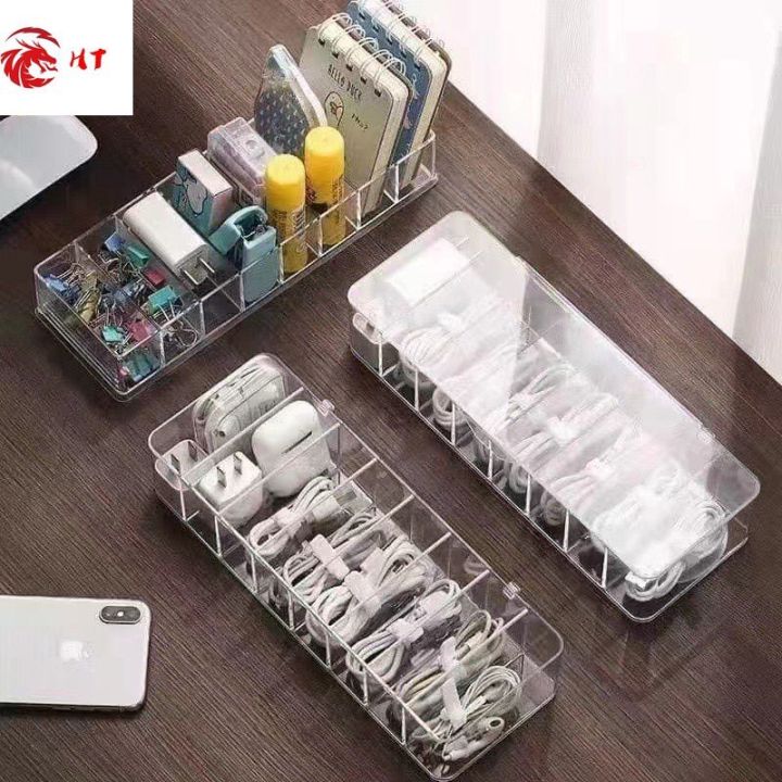 Dustproof Storage Cable Management Box Hub Organizer Box Desktop Data ...