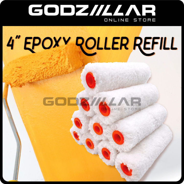 4” Epoxy Paint Roller Refill Base Roller Tools Paint Brush Berus Cat ...