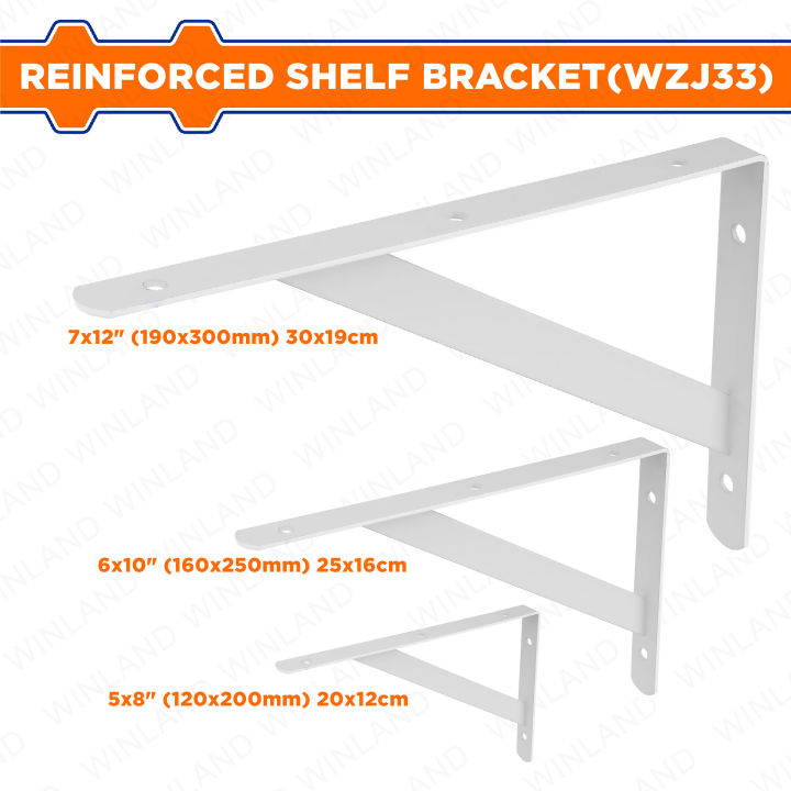 WADFOW by Winland Heavy Duty Reinforced Shelf Support Brackets with 6 ...