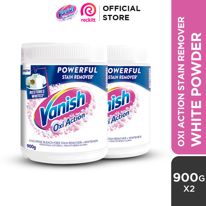 Vanish Stain Remover Crystal White Oxi Action, Detergent Powder, 900g ...
