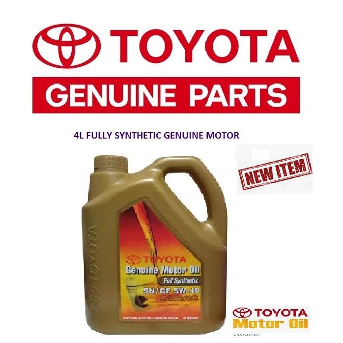 Toyota Genuine Motor Oil Full Synthetic 5W-40 4L (1 gallon)90 | Lazada PH