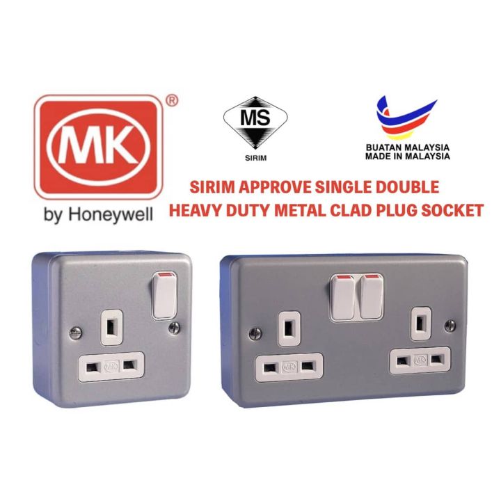 XH Mall Mall MK HEAVY DUTY SIRIM APPROVED 13AMP 1 WAY 2 WAY METAL CLAD SWITCHED SOCKET | Lazada