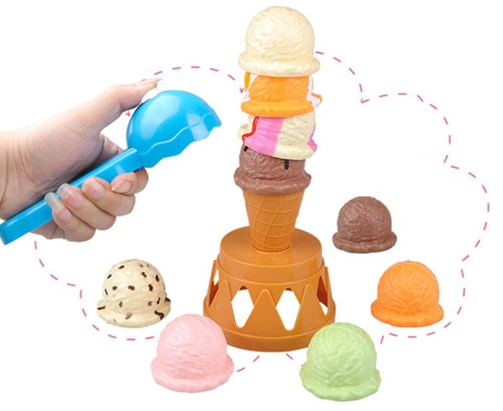 Balancing Tower Game, Ice Cream Tower Balancing Game Stacking Tower ...