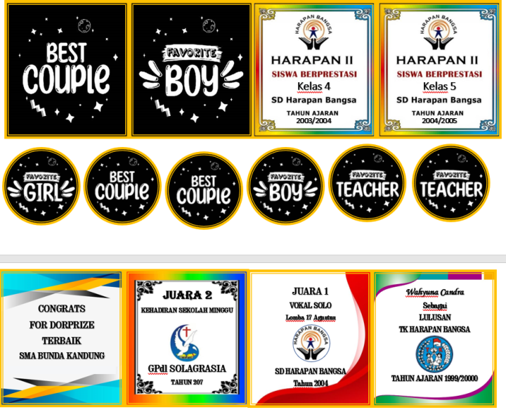 Paket 10pcs Stiker Piala | Lazada Indonesia